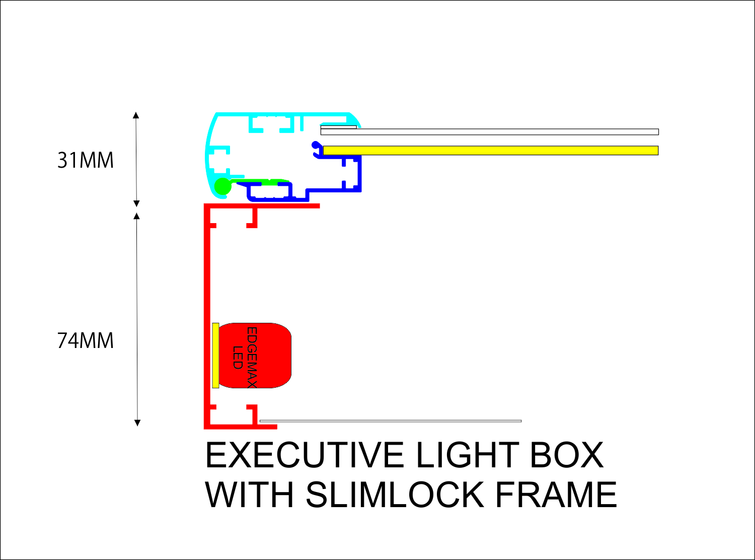 SlimLock Key Lockable Light Box - Snapper Display Systems